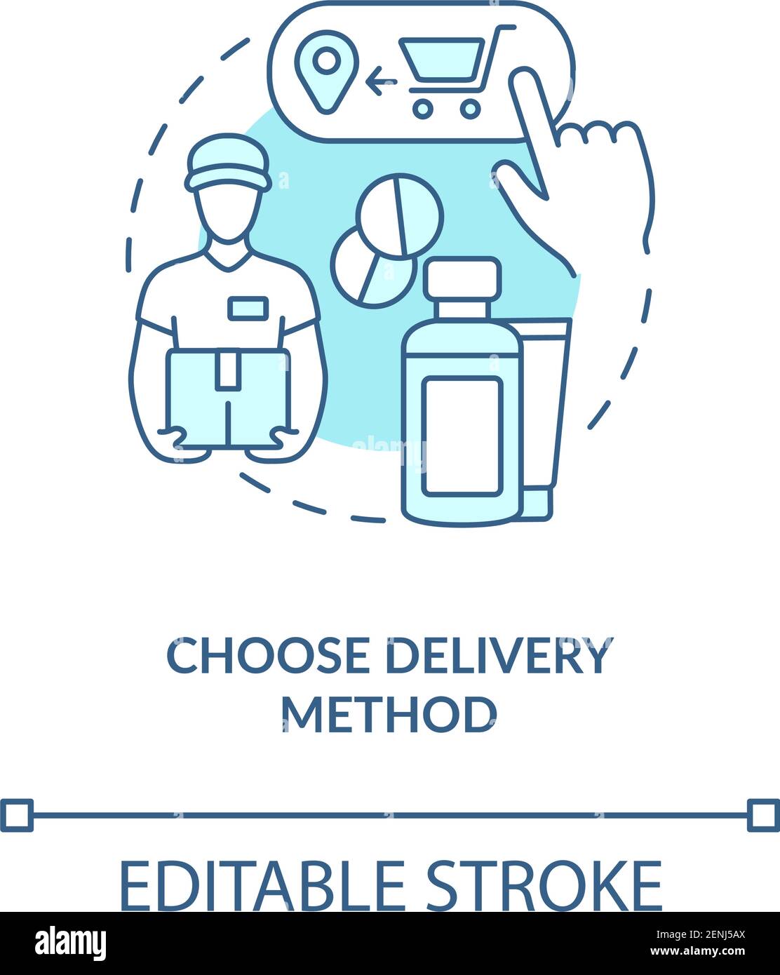 Choose delivery method concept icon Stock Vector Image & Art - Alamy
