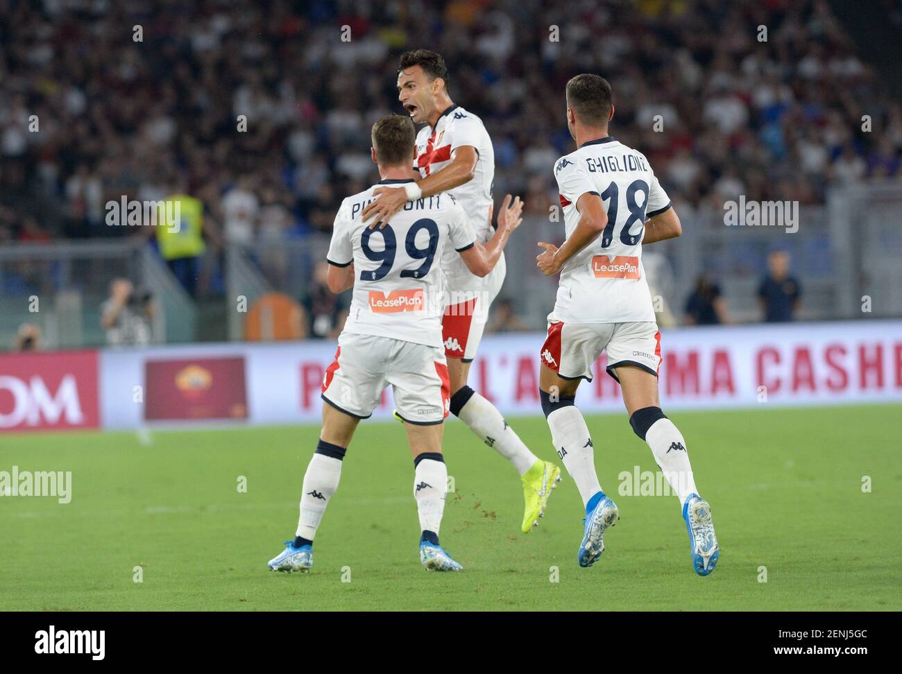 Andrea Pinamonti celebrates after scoring goal 1-1 during the Italian ...