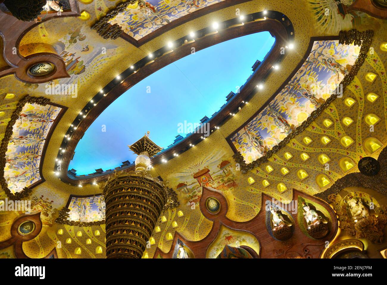Nanjing,CHINA-Nanjing, Jiangsu province,Niushoushan Buddha roof palace ...