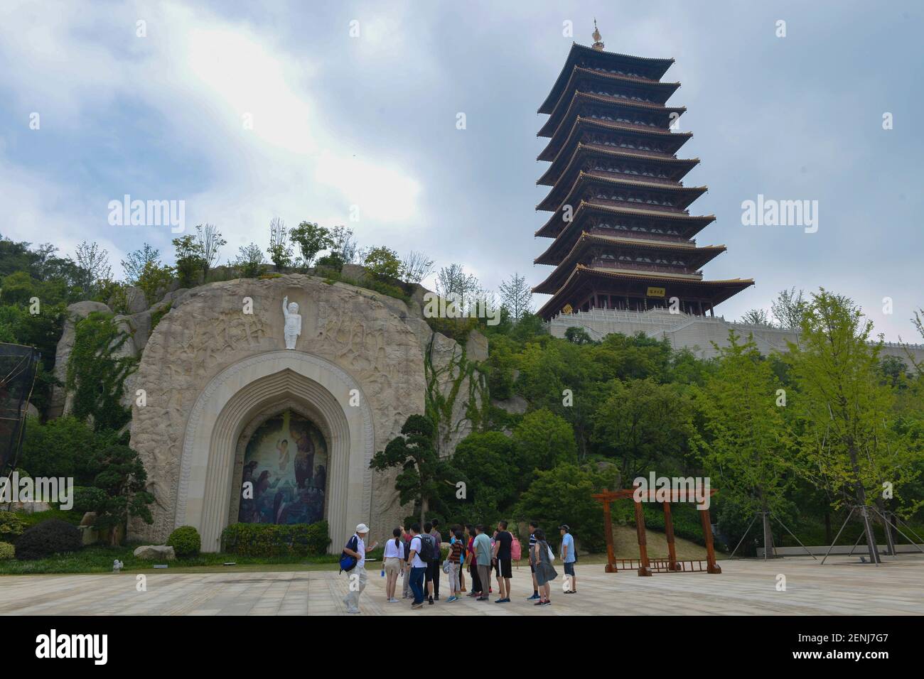 Nanjing,CHINA-Nanjing, Jiangsu province,Niushoushan Buddha roof palace ...