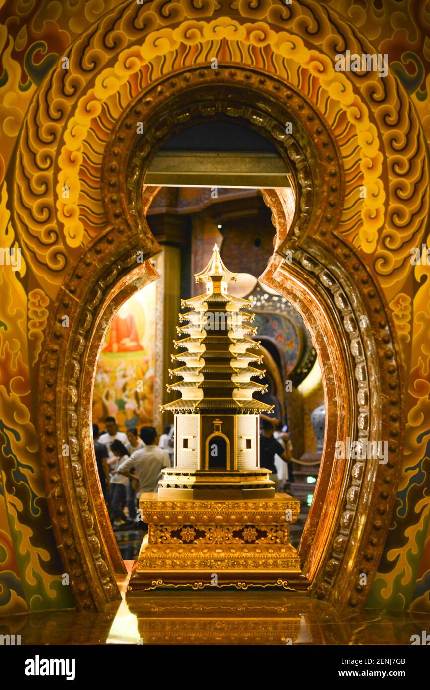 Nanjing,CHINA-Nanjing, Jiangsu province,Niushoushan Buddha roof palace ...