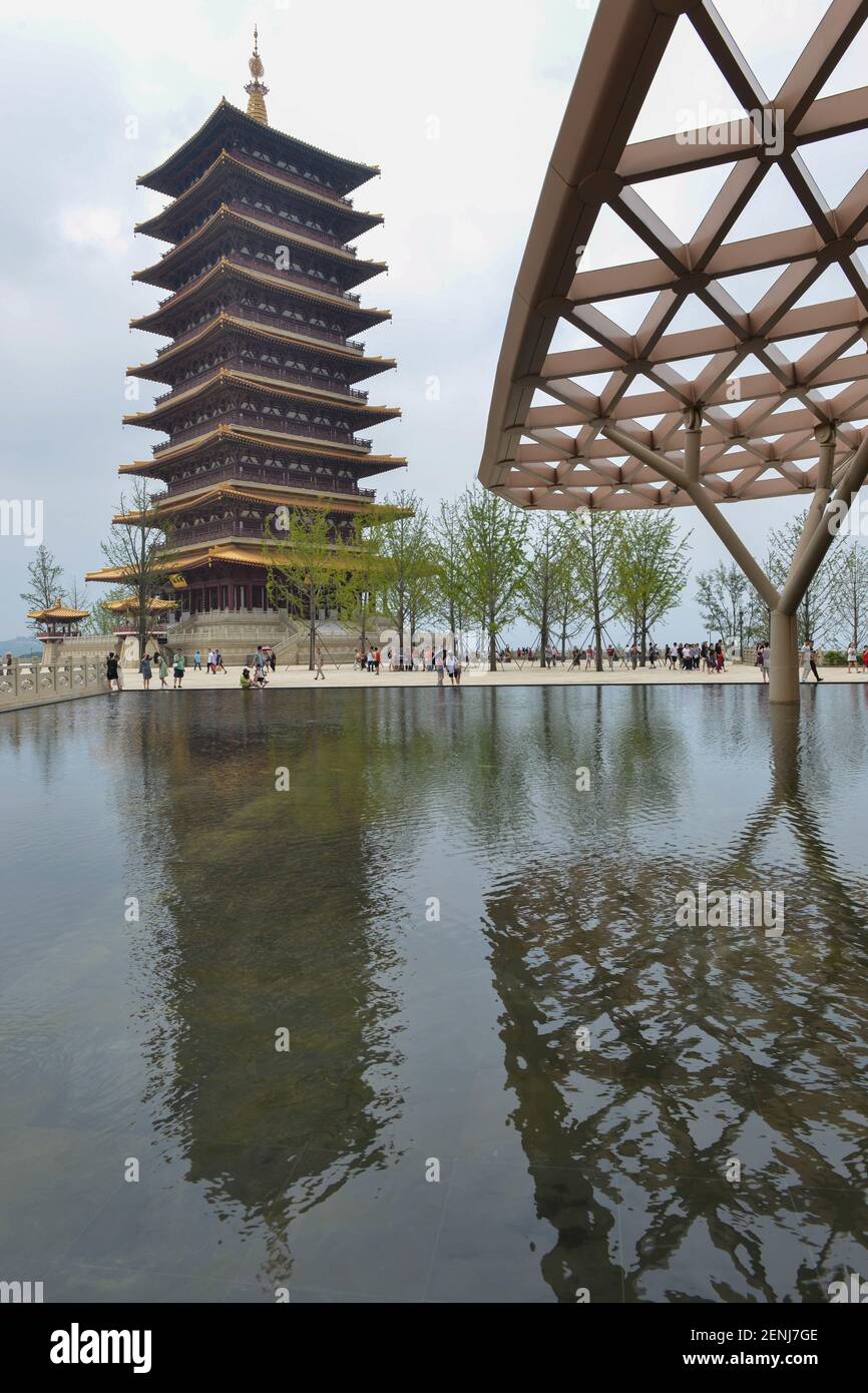Nanjing,CHINA-Nanjing, Jiangsu province,Niushoushan Buddha roof palace ...