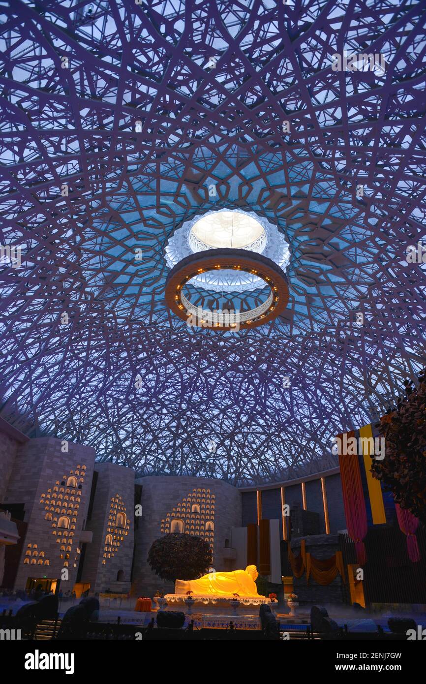 Nanjing,CHINA-Nanjing, Jiangsu province,Niushoushan Buddha roof palace ...