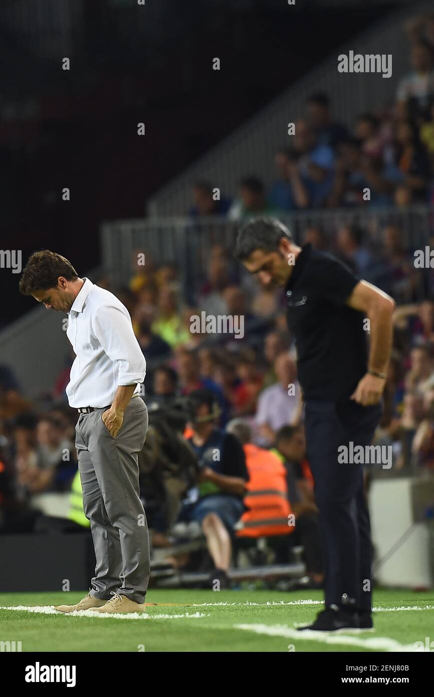 FC Barcelona head coach Ernesto Valverde and Real Betis manager Joan ...