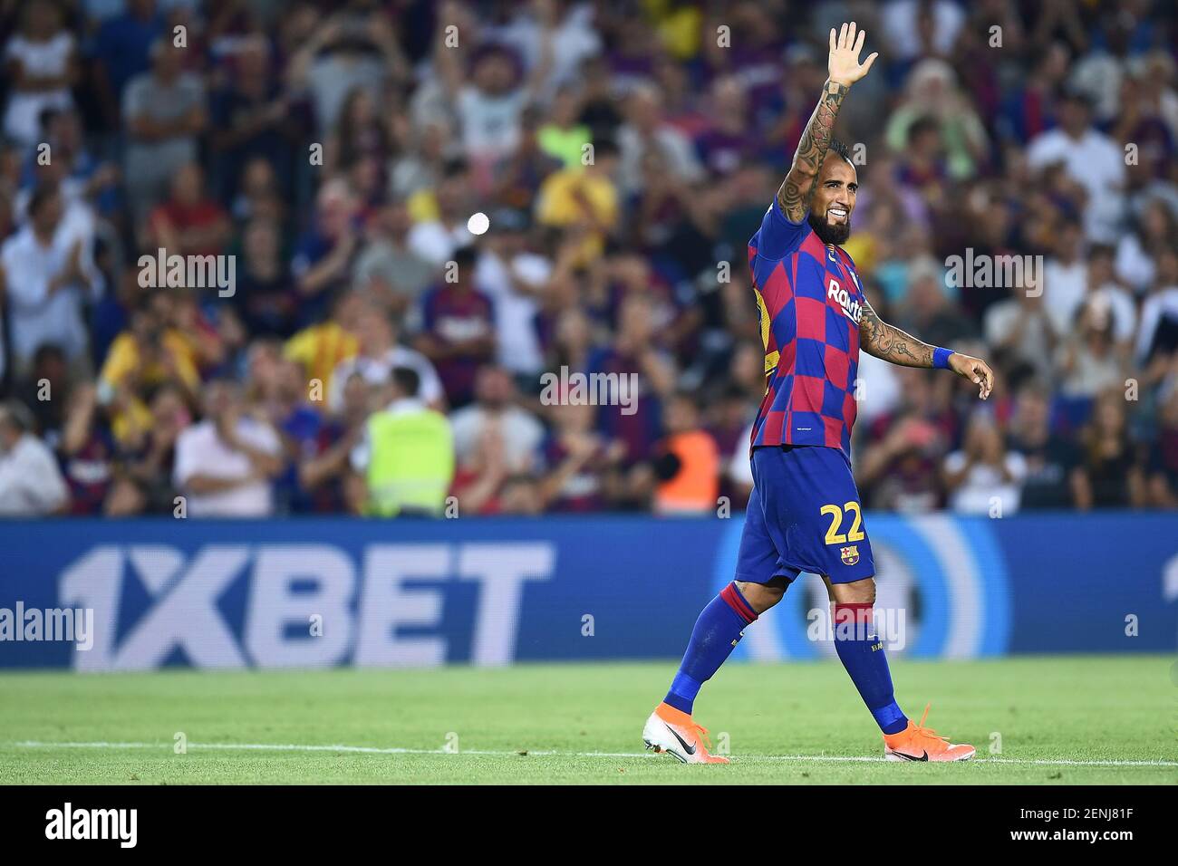 Arturo Vidal of FC Barcelona celebrates his goal (Photo by pressinphoto ...