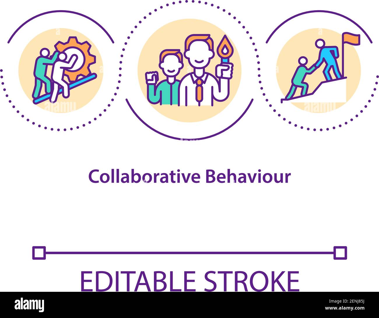 Collaborative behaviour concept icon Stock Vector Image & Art - Alamy