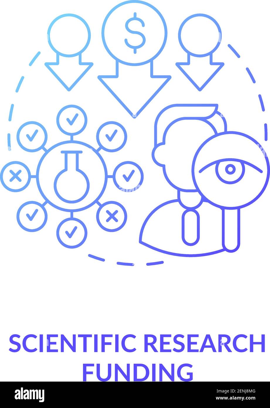Scientific research funding concept icon Stock Vector Image & Art - Alamy
