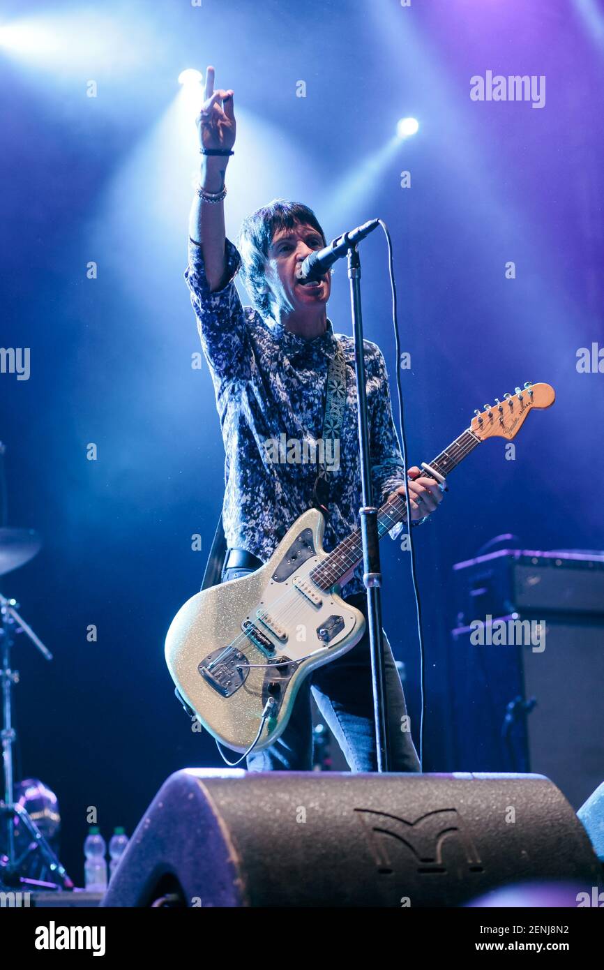 Johnny Marr, the guitarist of the band The Smiths, performs live ...