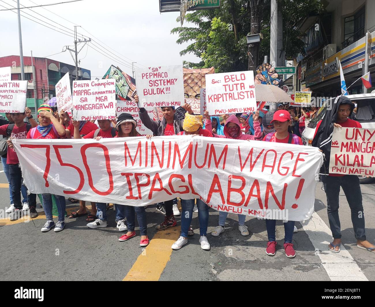 Different militant and labor groups rallied on the streets of Manila ...