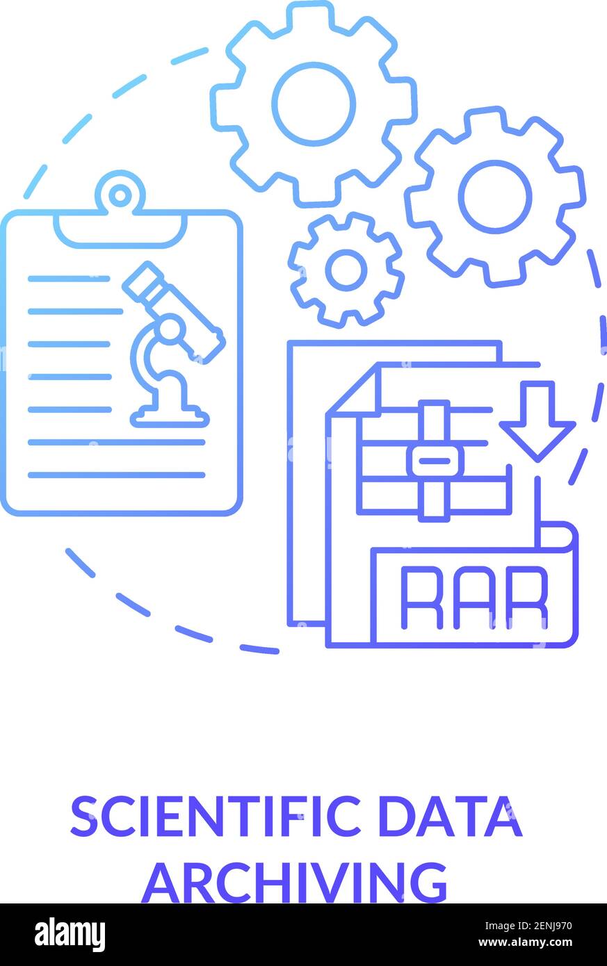 Scientific data archiving concept icon Stock Vector Image & Art - Alamy