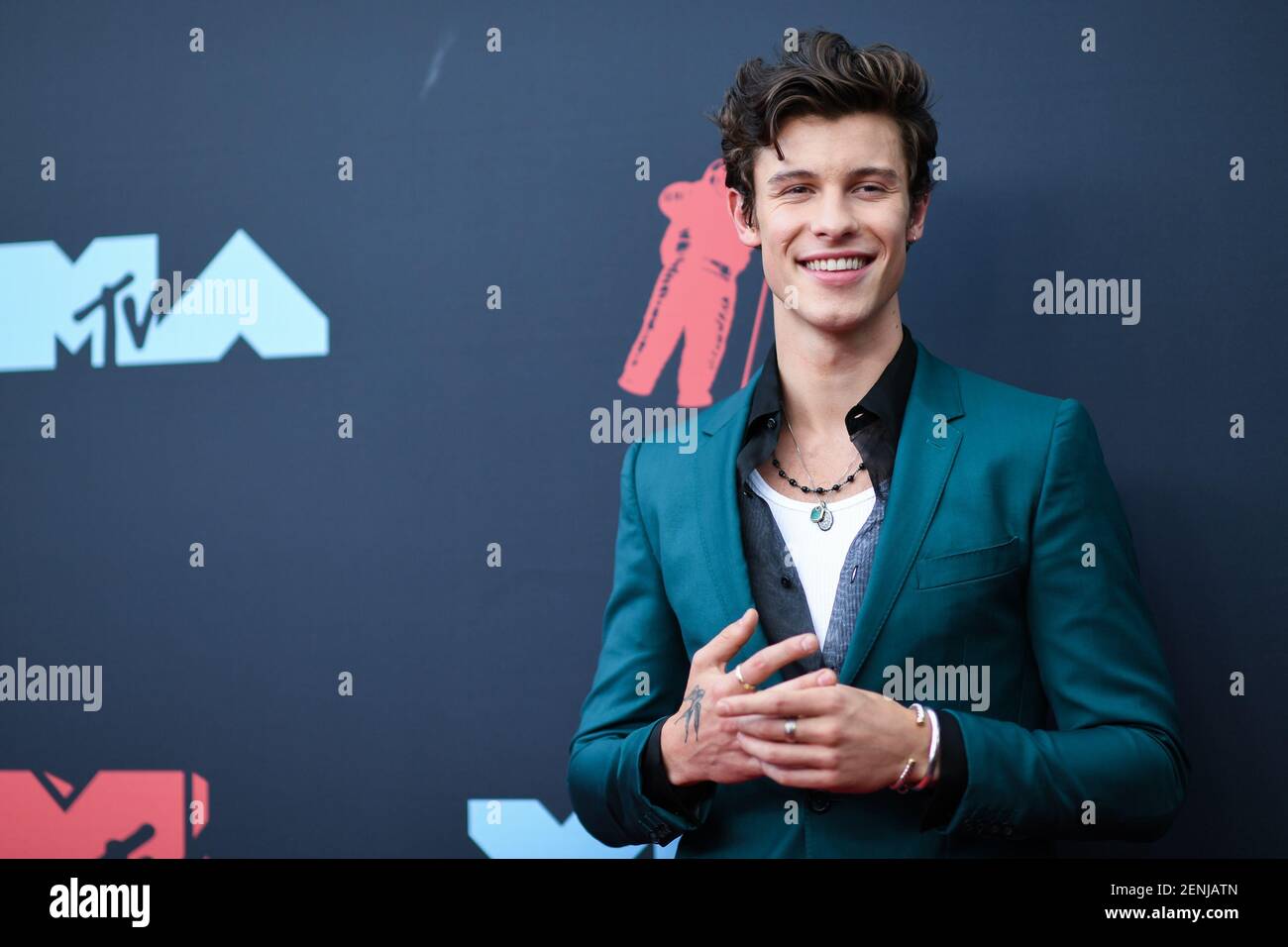 Shawn Mendes arriving on the red carpet at the 2019 MTV Video Music ...
