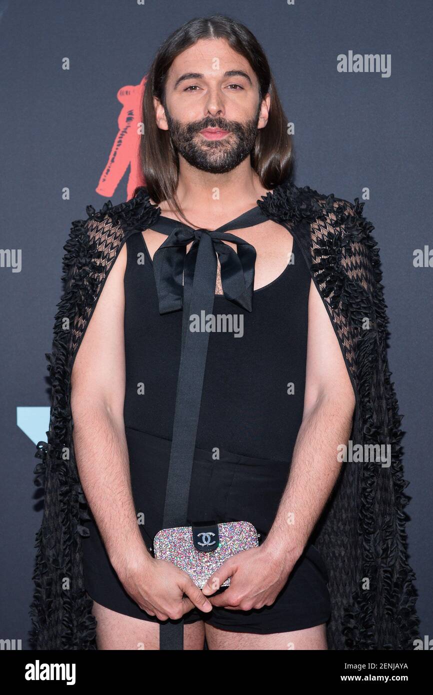 Jonathan Van Ness arriving on the red carpet at the 2019 MTV Video ...