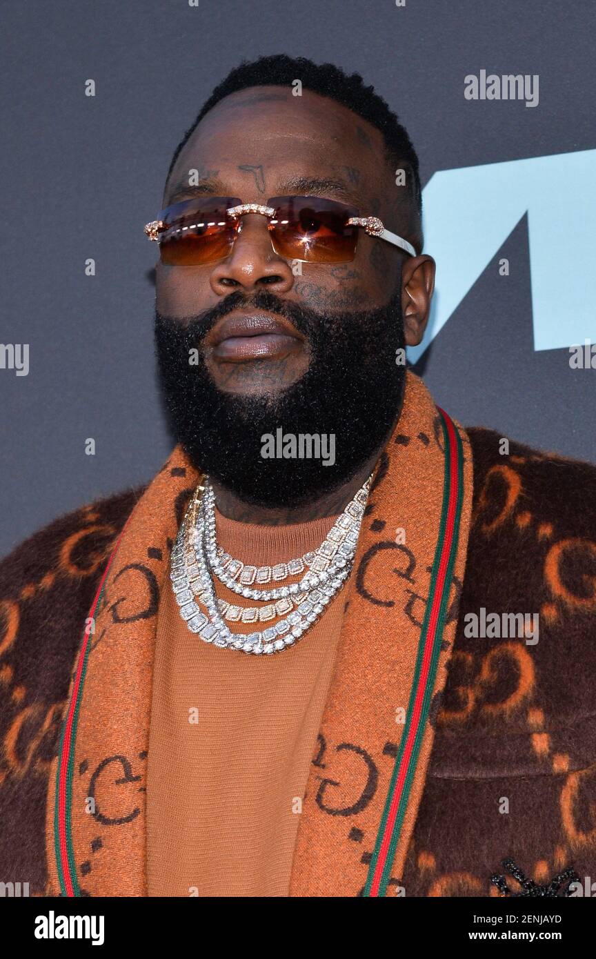 Rick Ross arriving on the red carpet at the 2019 MTV Video Music Awards ...