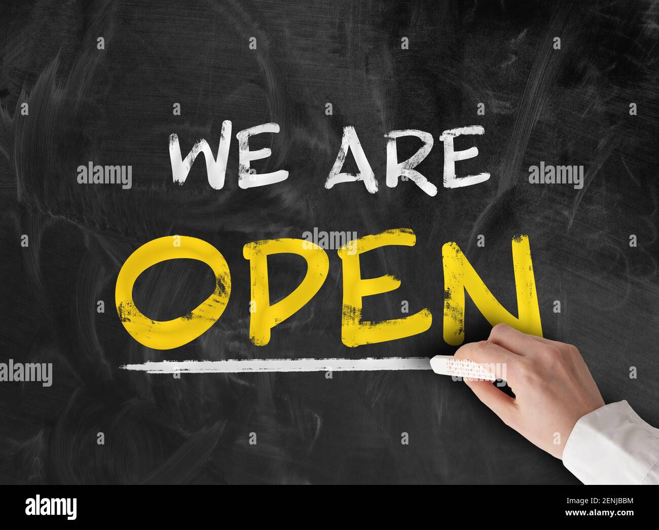 Hand open sign hi-res stock photography and images - Alamy