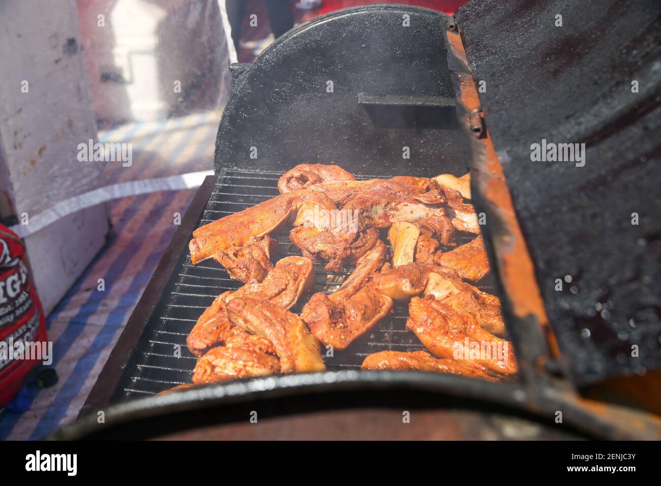 Grilled food during the 2019 Notting Hill Carnival, Europe's largest ...