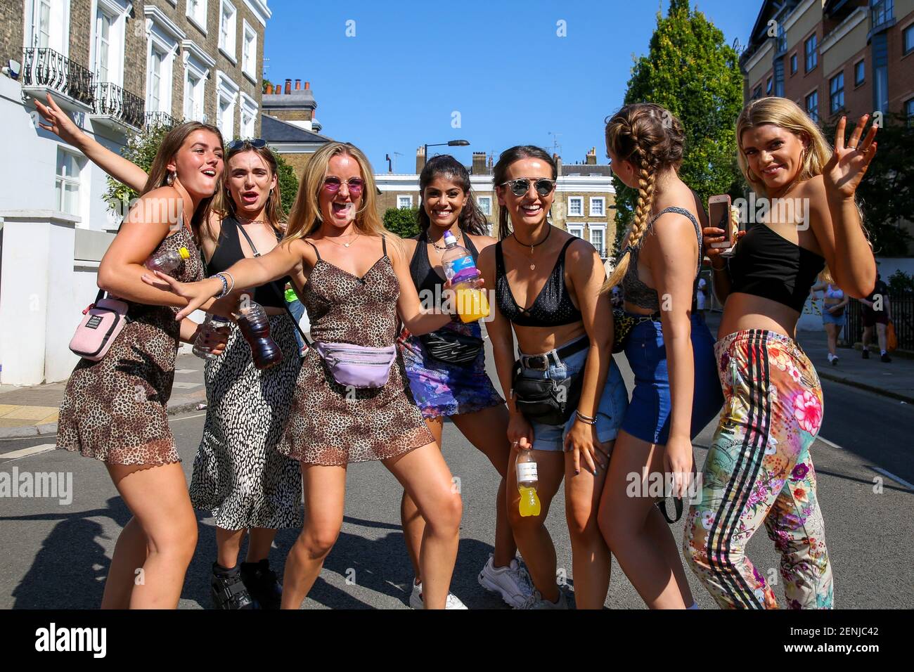 Revellers partying during the 2019 Notting Hill Carnival, Europe's ...