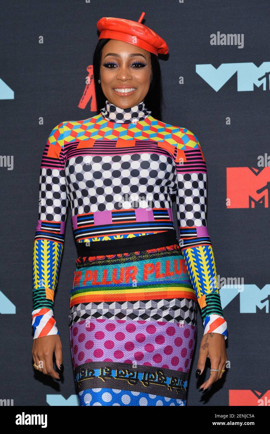 Monica posing in the press room at the 2019 MTV Video Music Awards held ...