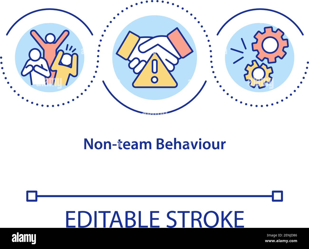 Non-team behaviour concept icon Stock Vector Image & Art - Alamy