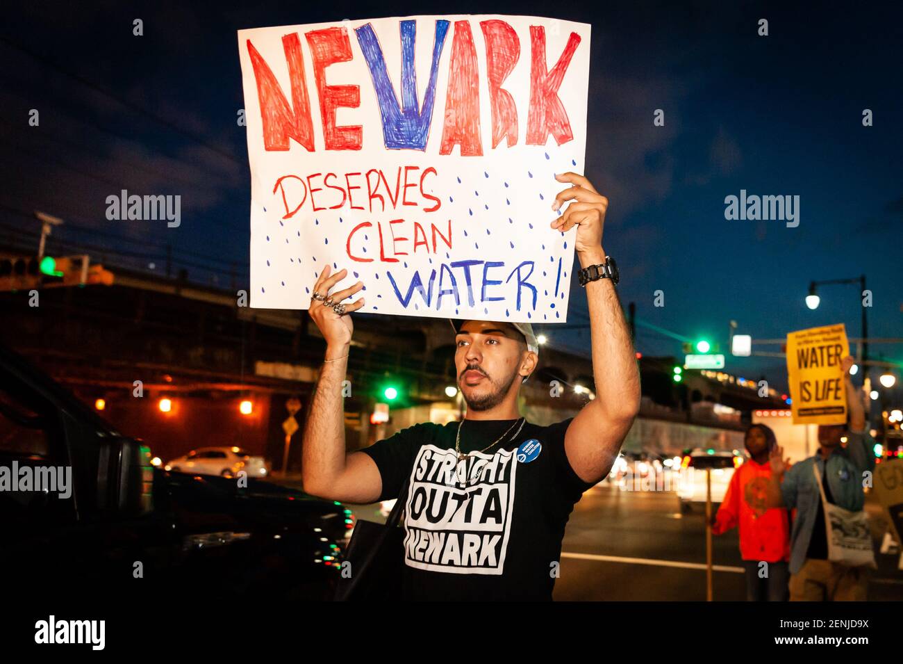Clean water activists gathered outside the Prudential Center on Monday ...