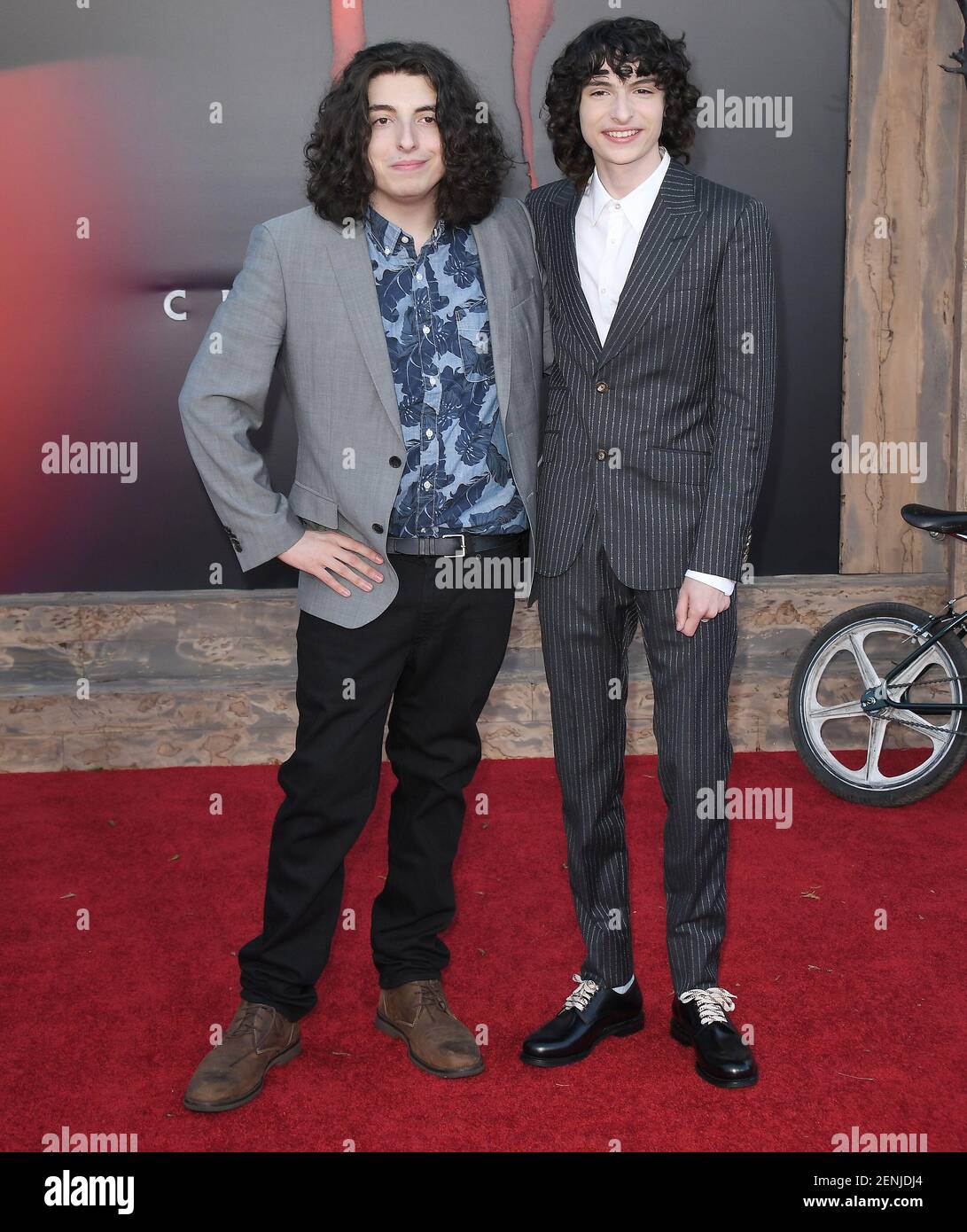 (L-R) Nick Wolfhard and Finn Wolfhard arrives at the Warner Bros ...