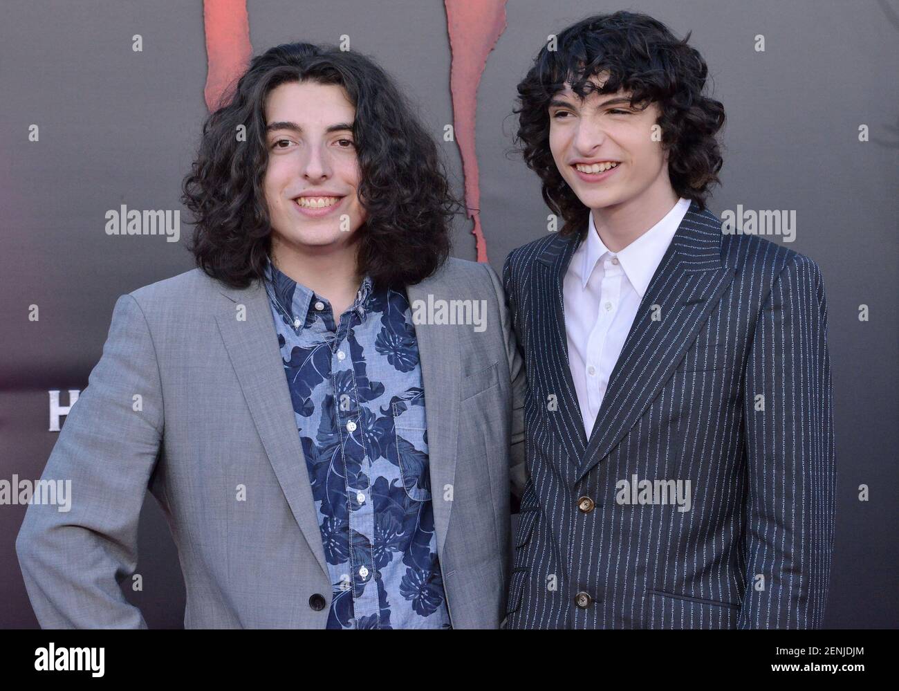 (L-R) Nick Wolfhard and Finn Wolfhard at the Warner Bros. Pictures' IT ...