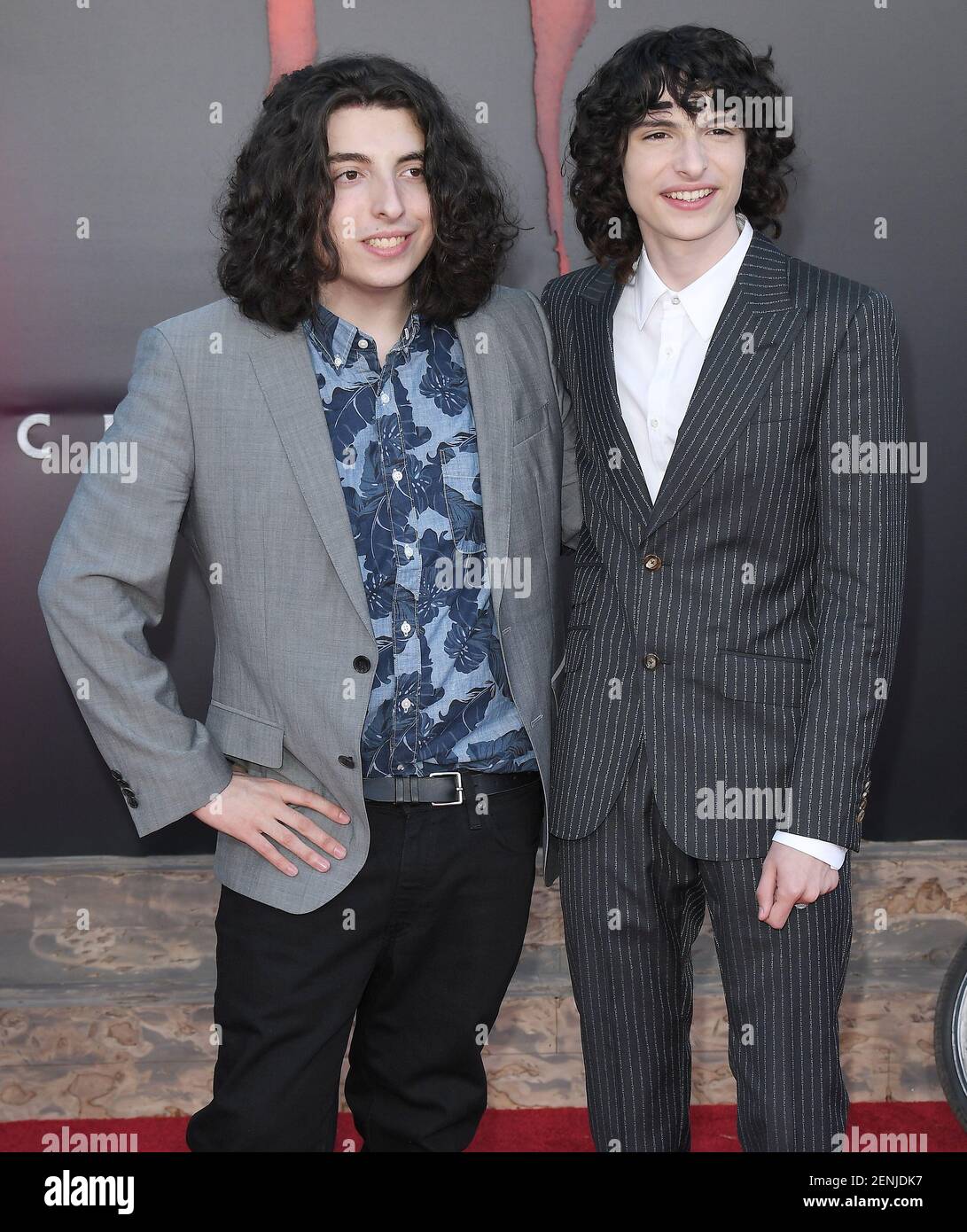 (L-R) Nick Wolfhard and Finn Wolfhard arrives at the Warner Bros ...