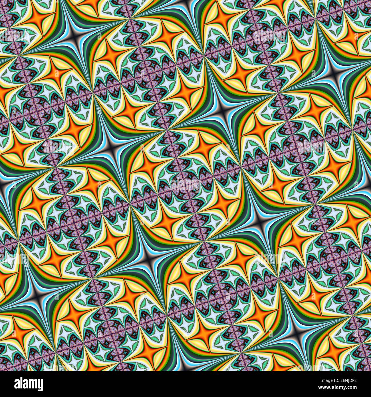 Computer generated seamless color fractal pattern background tile for ...