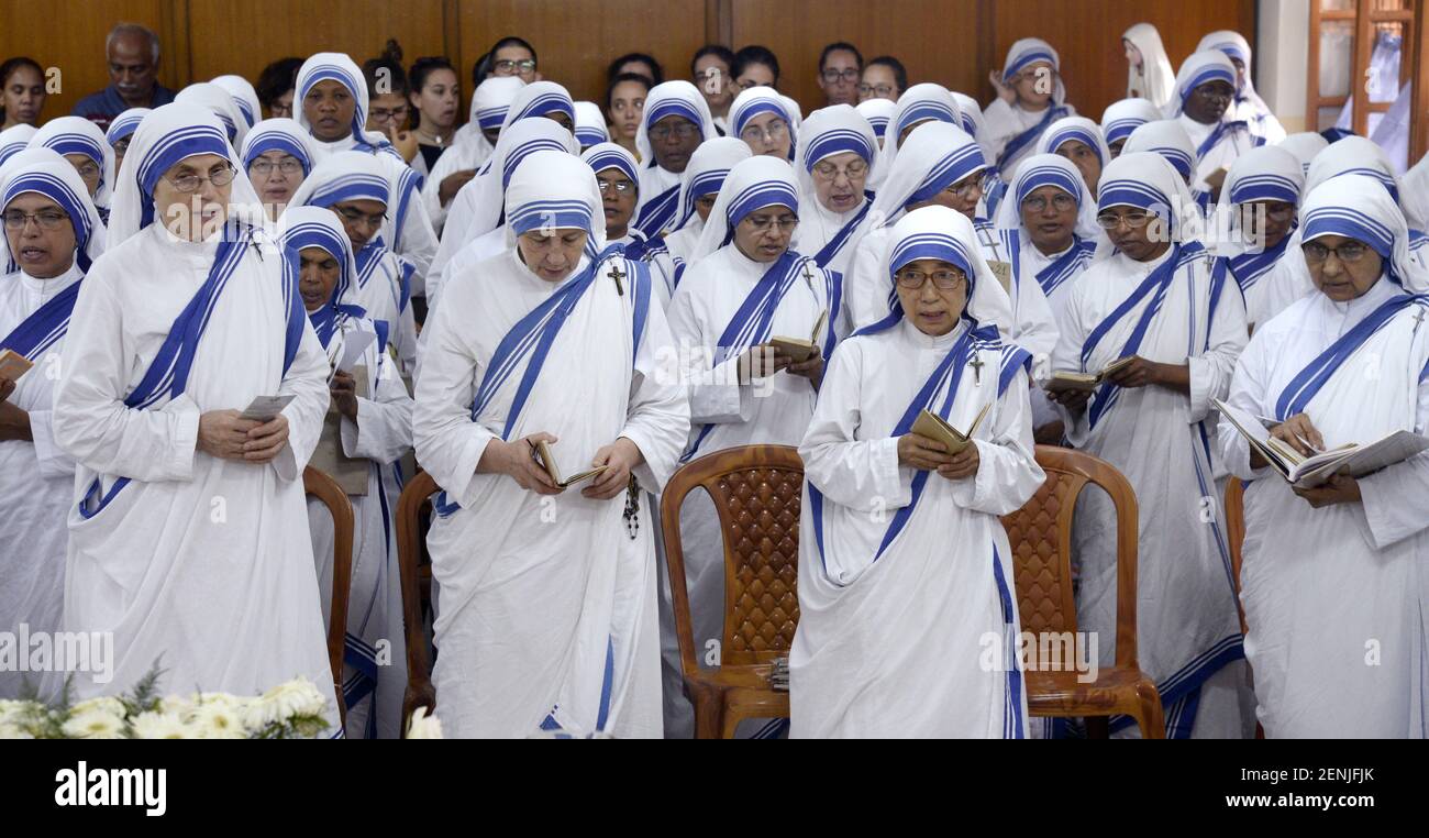 (8/26/2019) Catholic Nuns and Christian devotees pray at tomb of Mother ...