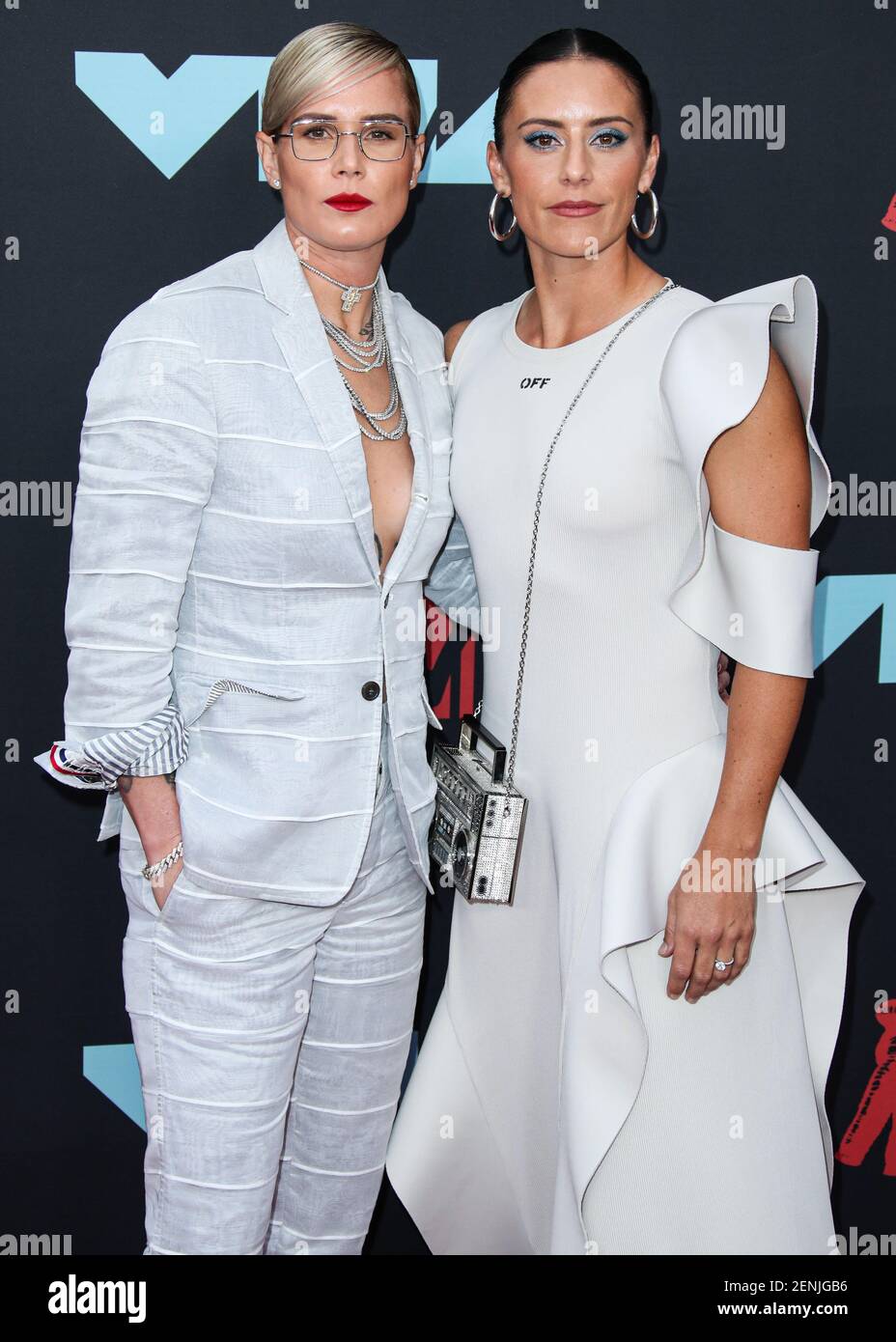 NEWARK, NEW JERSEY, USA - AUGUST 26: American soccer players Ashlyn ...