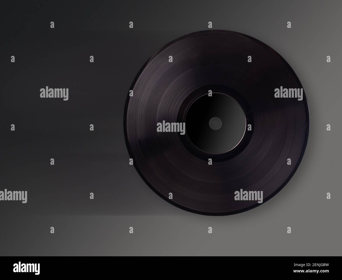 Professional vinyl record, empty black label Stock Photo - Alamy