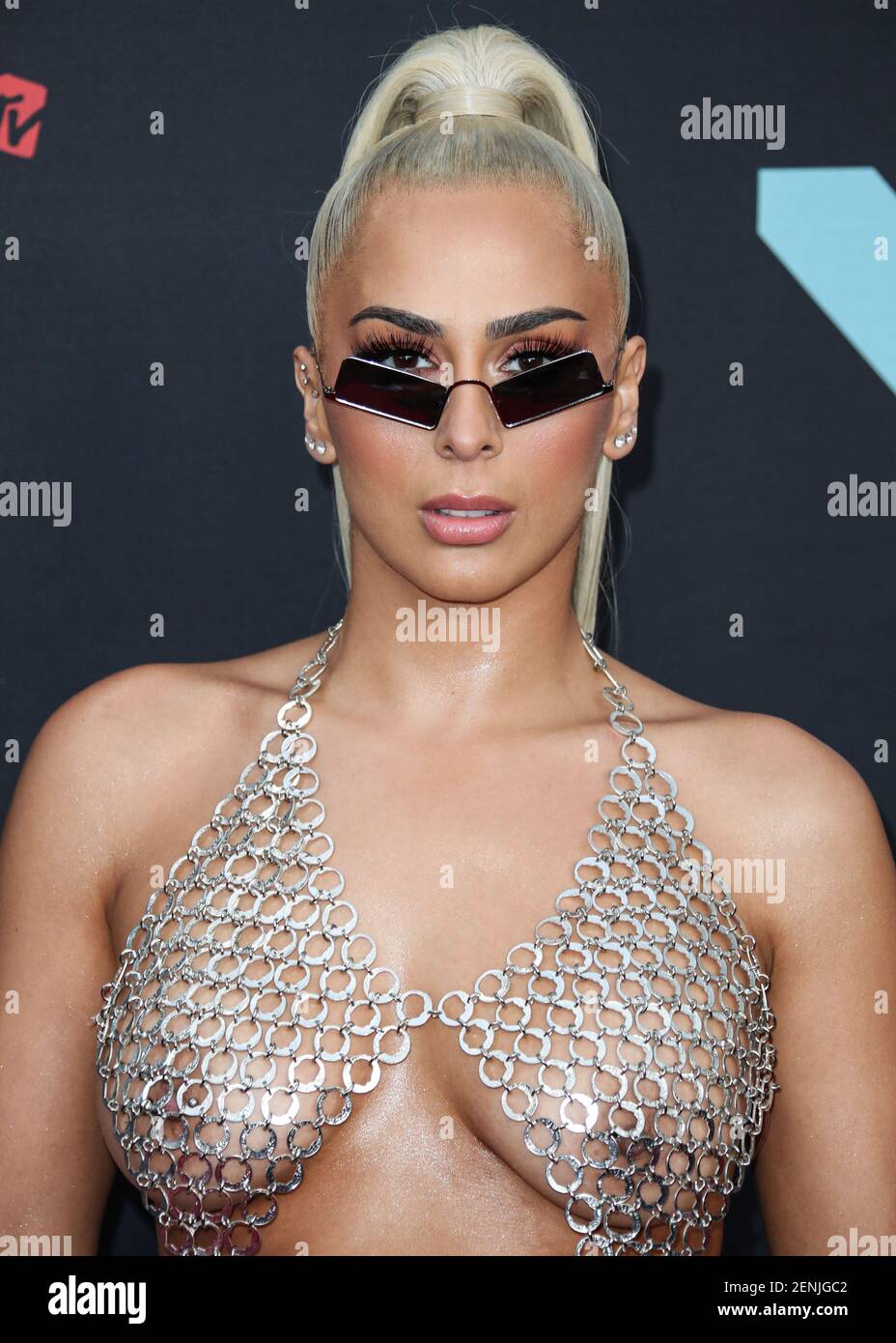 NEWARK, NEW JERSEY, USA - AUGUST 26: Veronica Vega arrives at the 2019 MTV Video Music Awards ...