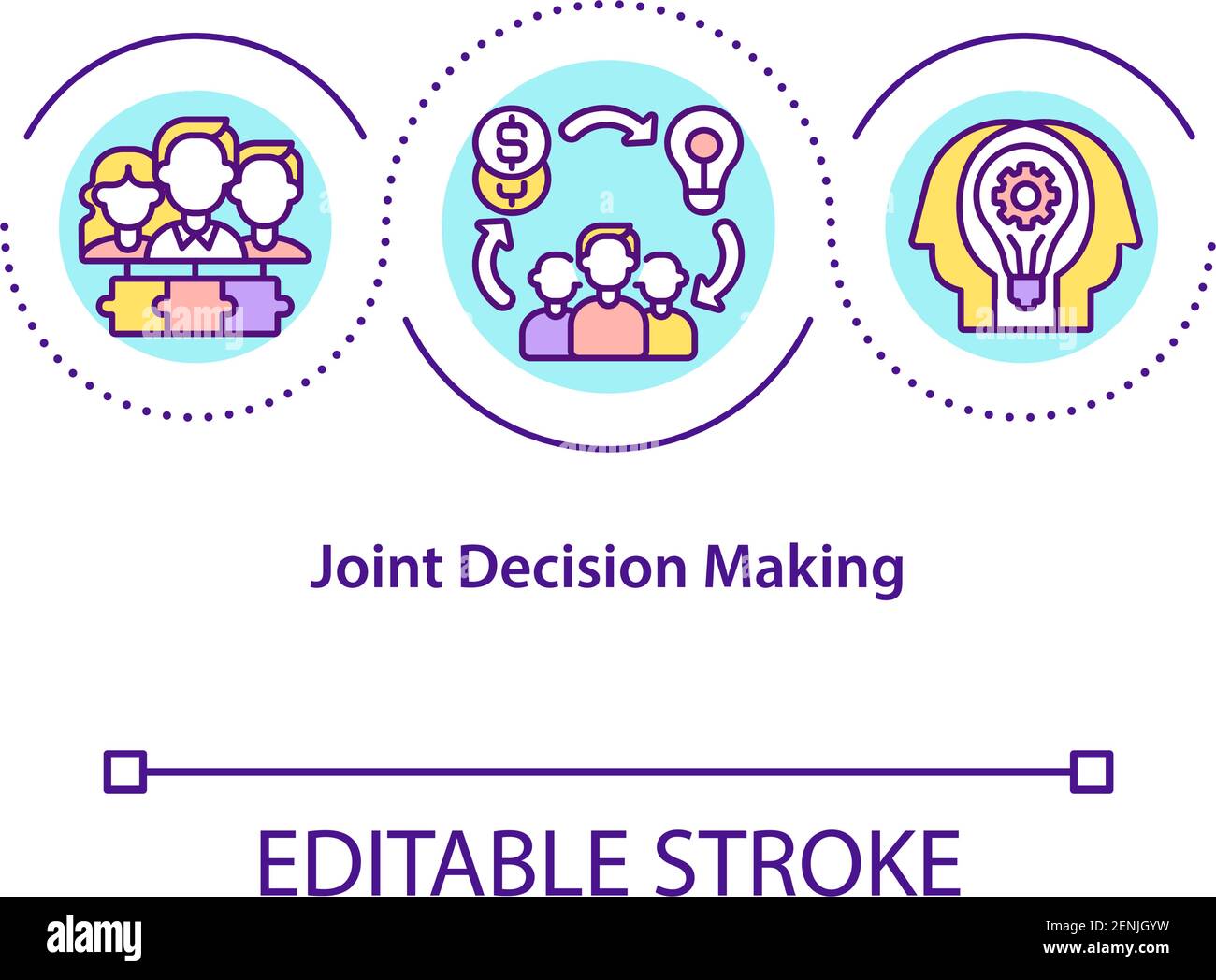 Joint decision making concept icon Stock Vector Image & Art - Alamy