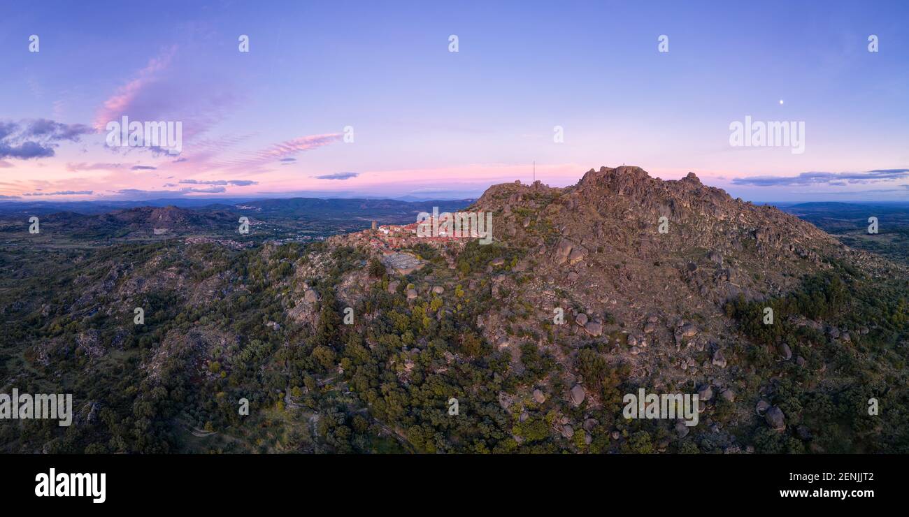 Aerial view monsanto village in hi-res stock photography and images - Alamy