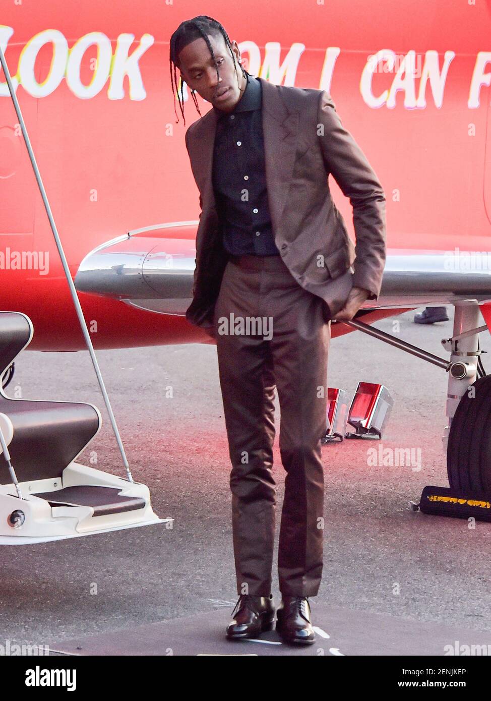 SANTA MONICA, LOS ANGELES, CALIFORNIA, USA - AUGUST 27: Rapper Travis ...