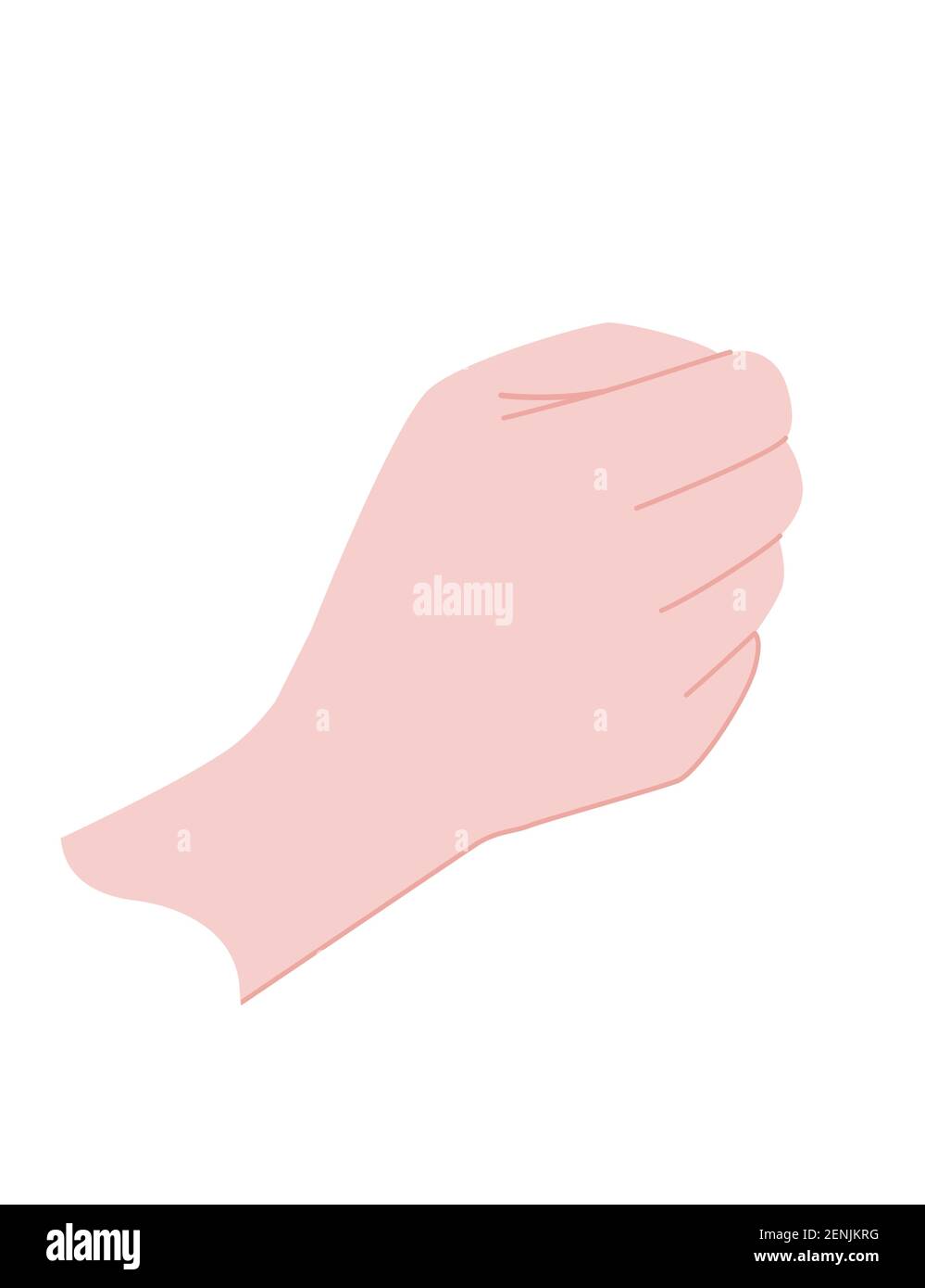 Gestures of human hand hold template flat vector illustration isolated ...