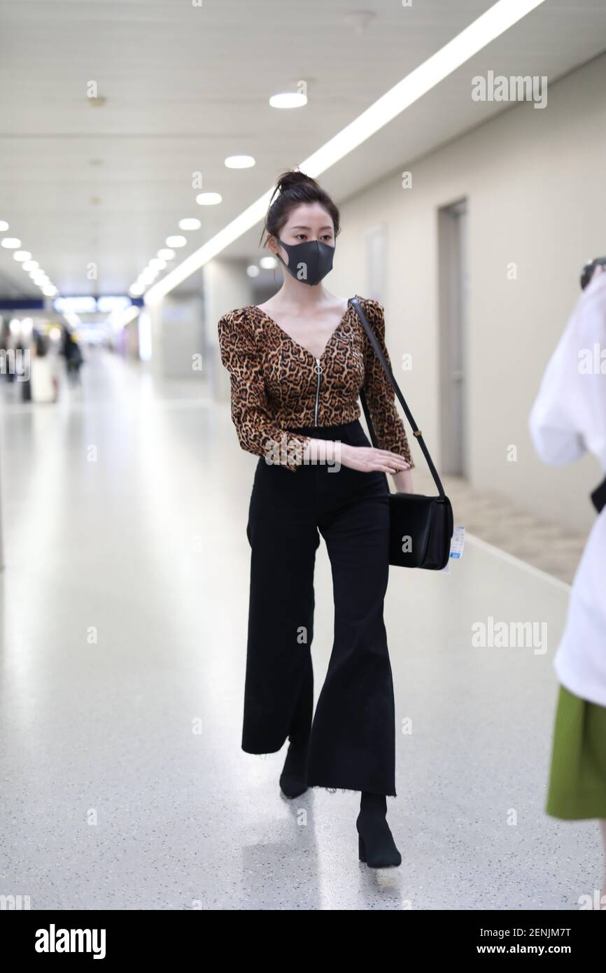 Chinese actress Crystal Zhang or Zhang Tian'ai arrives at the Shanghai ...