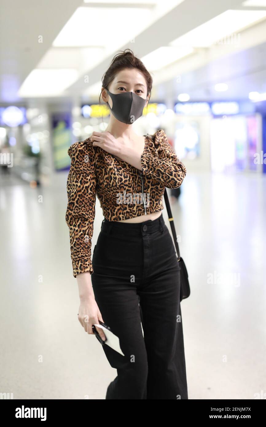 Chinese actress Crystal Zhang or Zhang Tian'ai arrives at the Shanghai ...