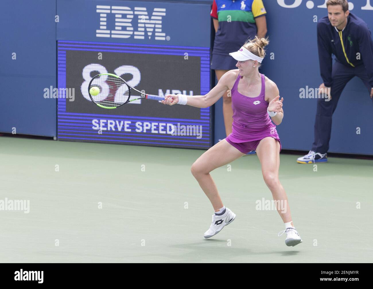 Alison Riske (USA) in action during round 1 of US Open Tennis ...