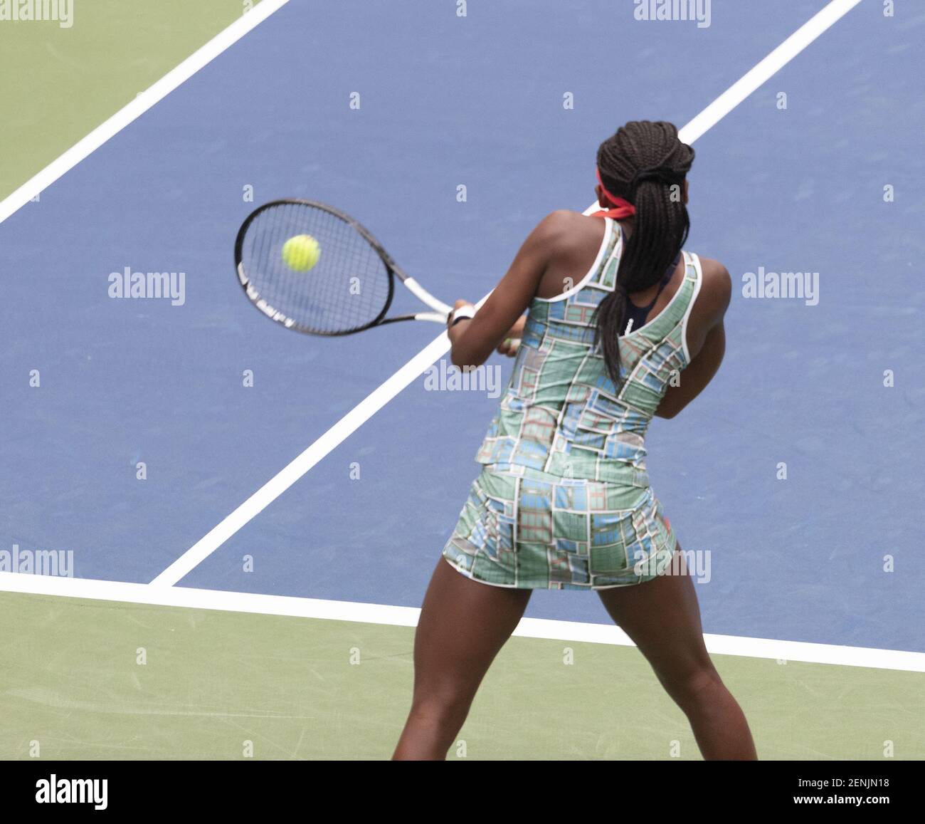 Cori Coco Gauff (USA) in action during round 1 of US Open Tennis ...