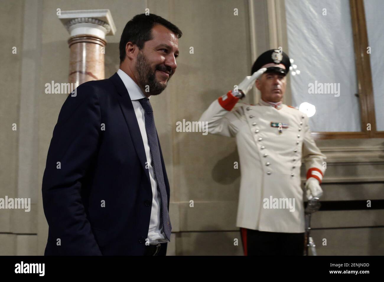 Matteo Salvini Lega Nord Party Rome August 28th 2019. Quirinale ...