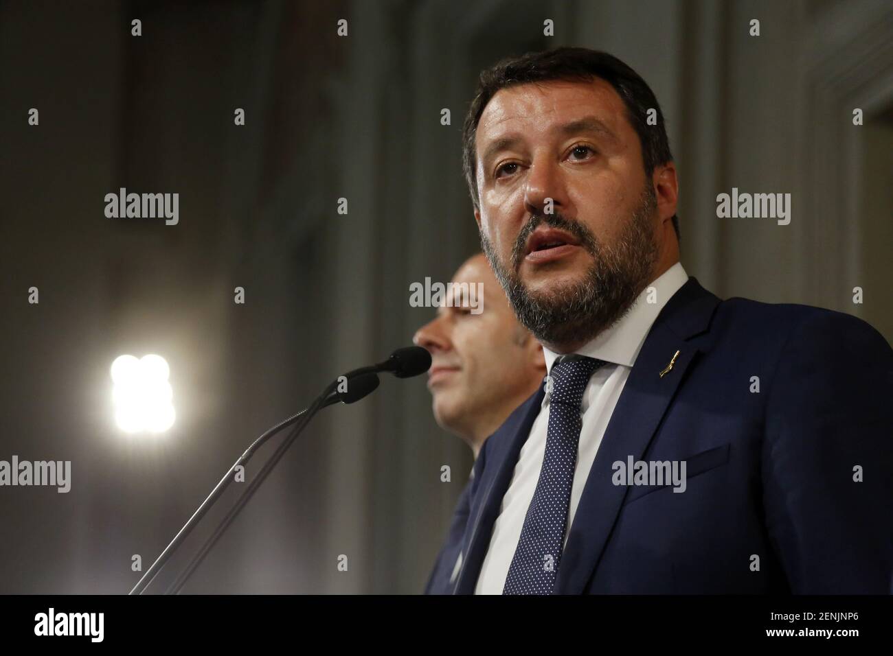 Matteo Salvini Lega Nord Party Rome August 28th 2019. Quirinale ...