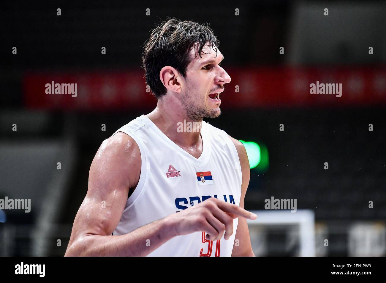 Boban Marjanovic of Serbia is at the final of 2019 International ...