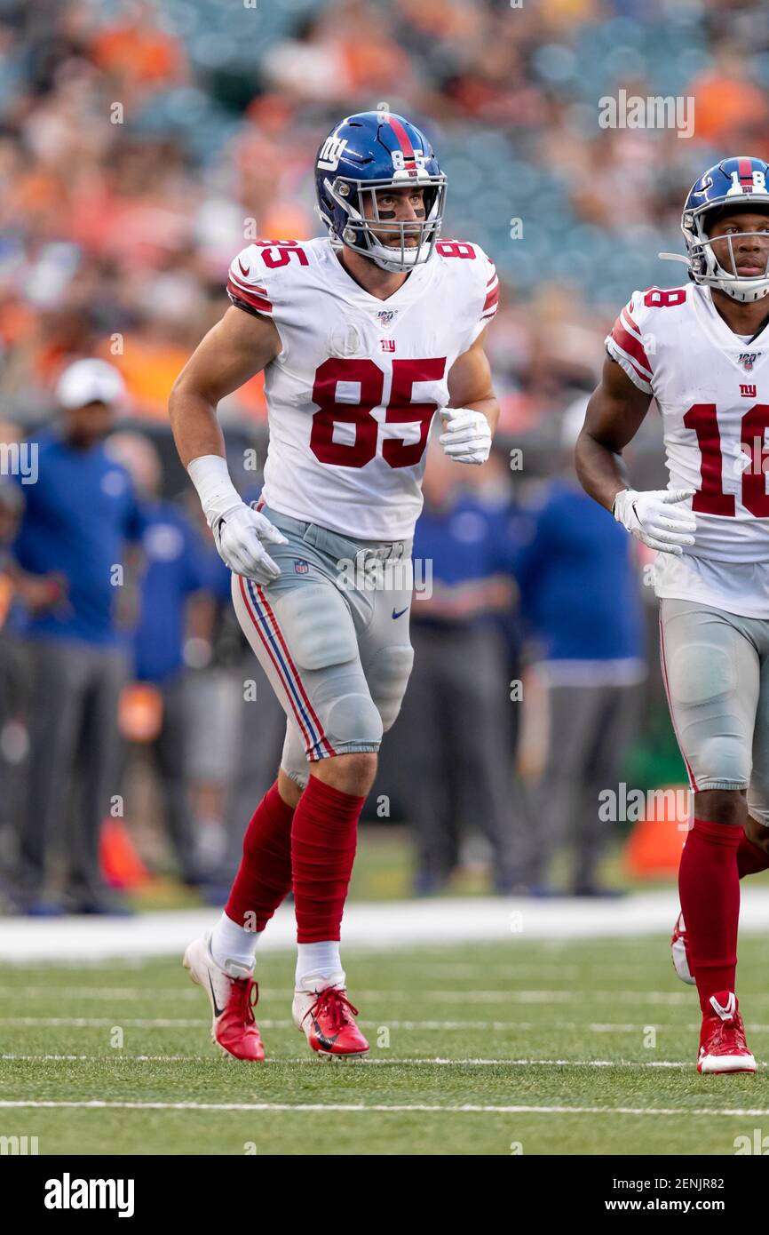 August 22, 2019: New York Giants tight end Rhett Ellison (85) during ...