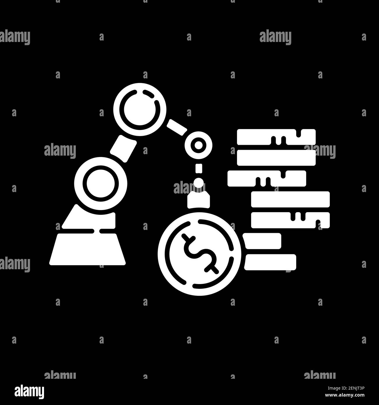 Business and industrial dark mode glyph icon Stock Vector Image & Art ...