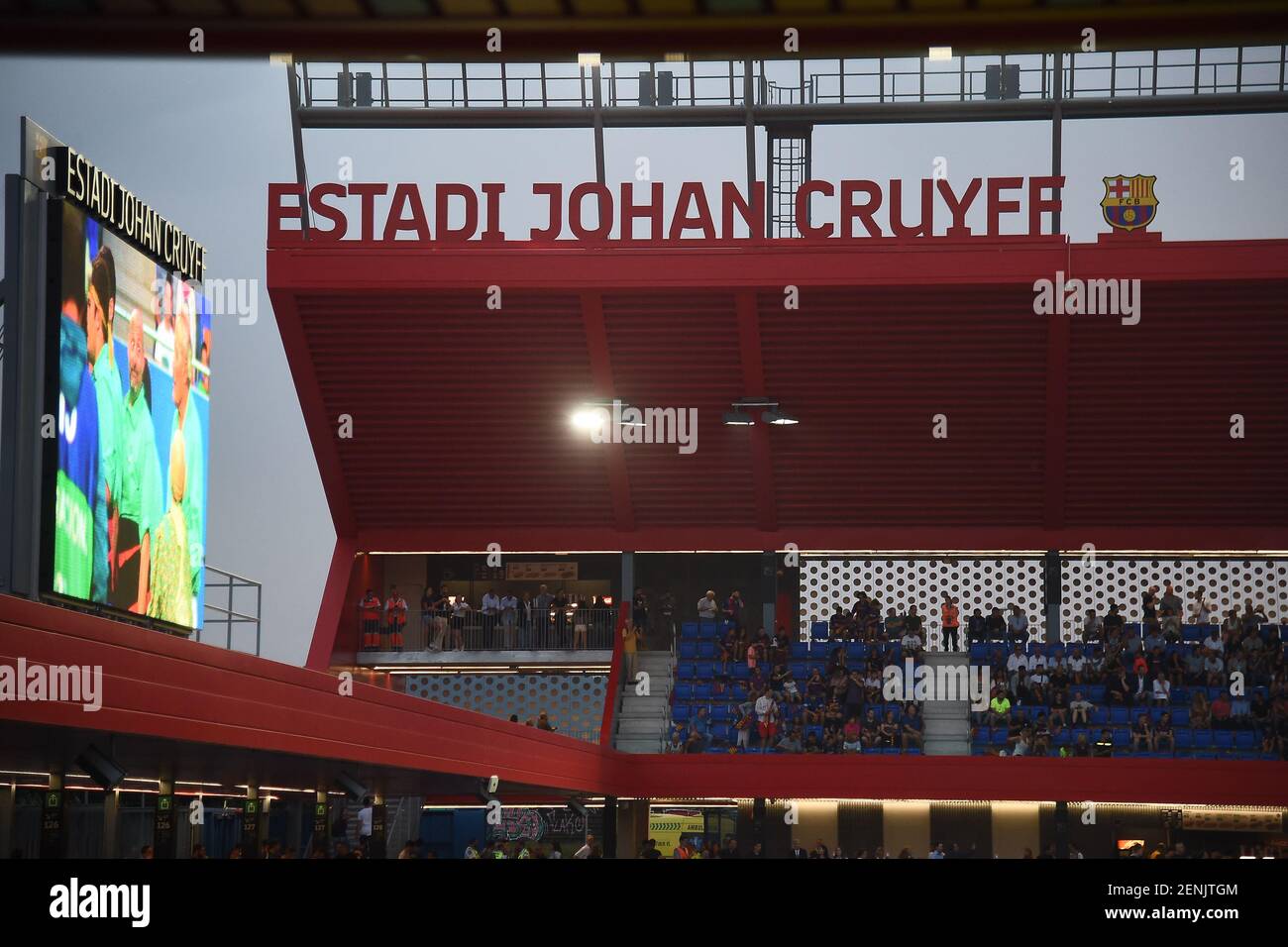 Johan Cruyff stadium display during the Johan Cruyff stadium opening on ...