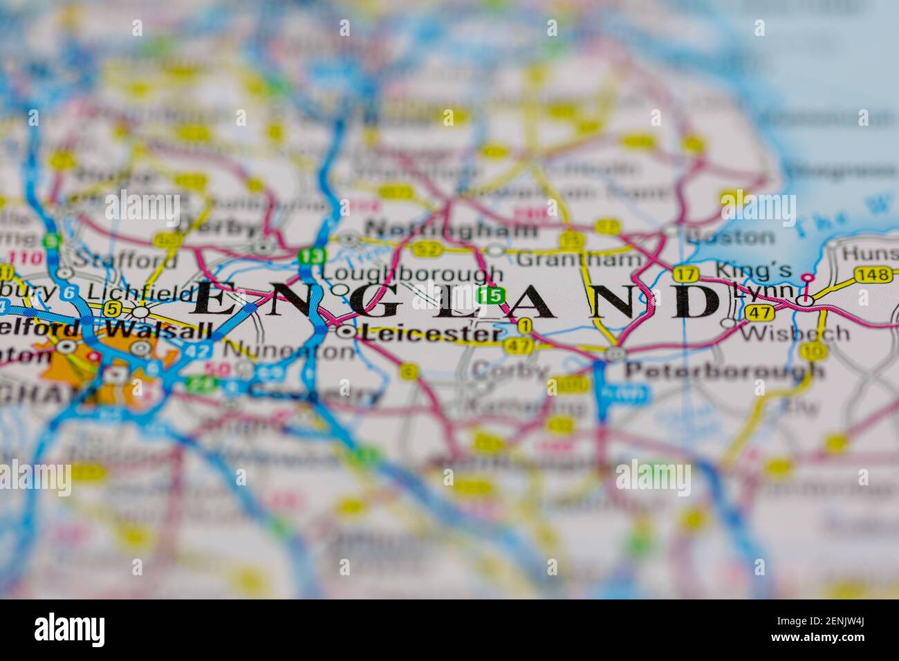 England road map hi-res stock photography and images - Alamy