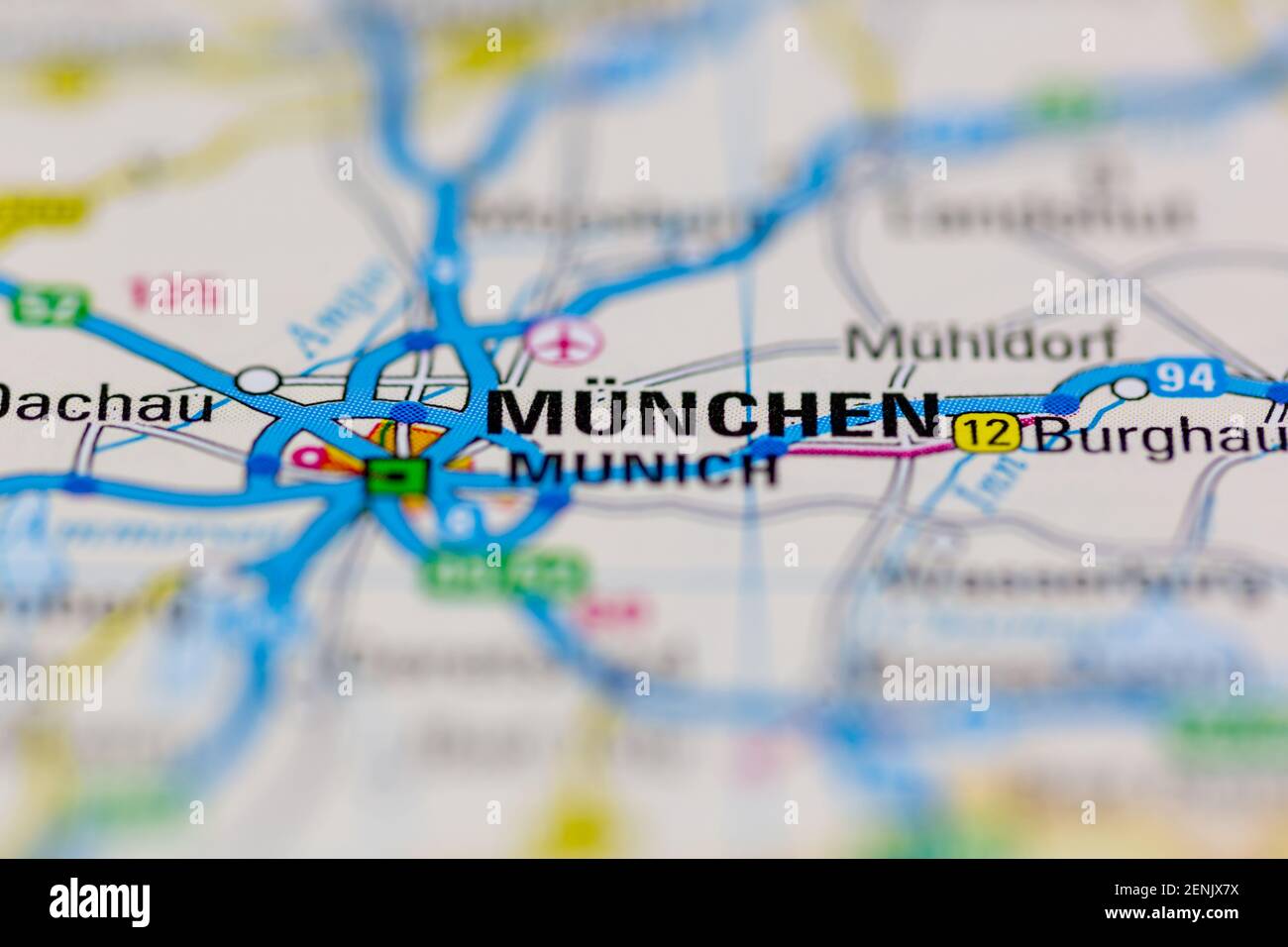 Munich map hi-res stock photography and images - Alamy