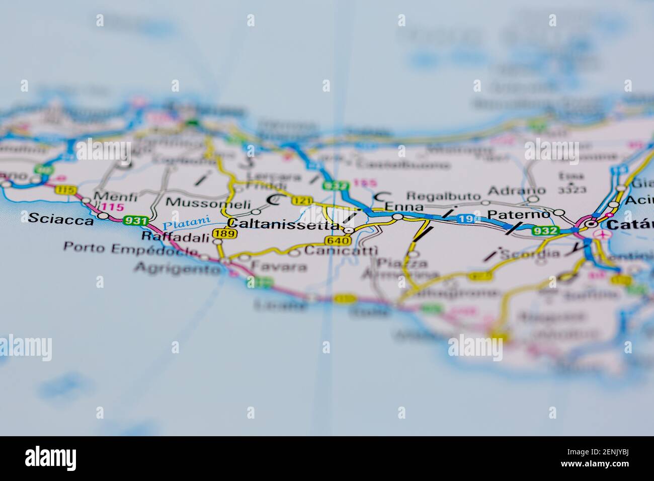 Map of sicily hi-res stock photography and images - Alamy