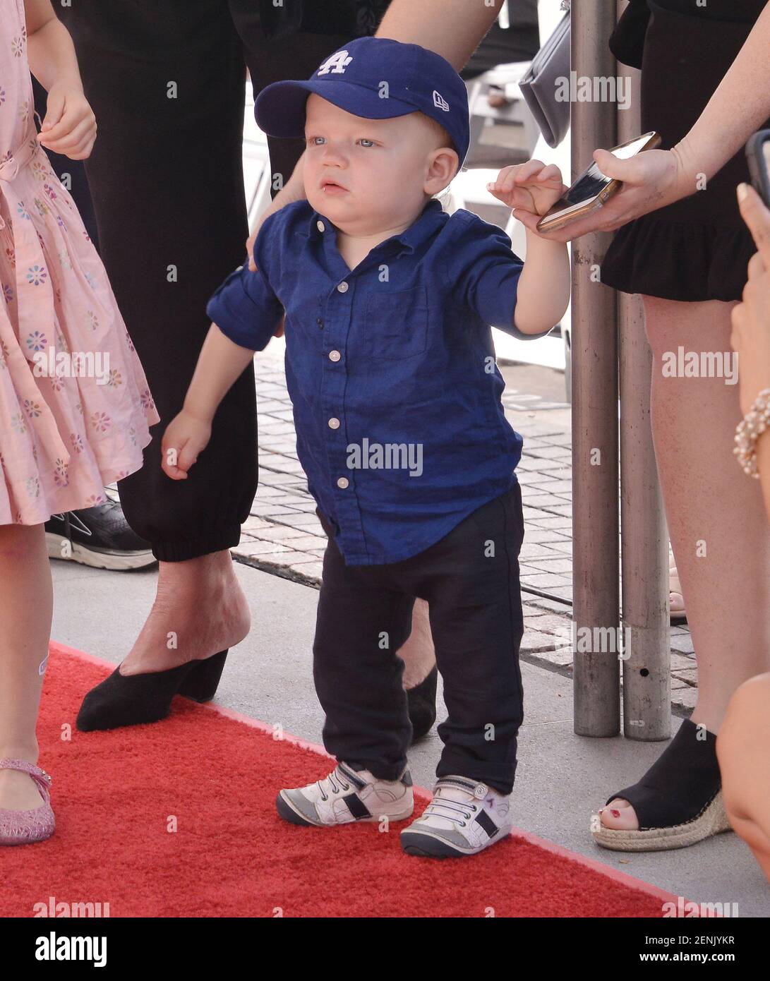 Ennis Howard Plemons at his Mom Kirsten Dunst Star On The Hollywood ...