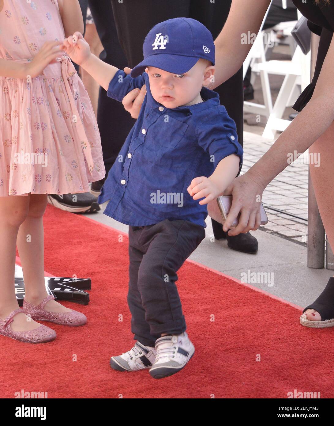 Ennis Howard Plemons at his Mom Kirsten Dunst Star On The Hollywood ...